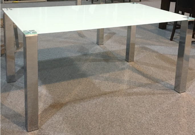 Tina Dining Table - White Glass – Couch9