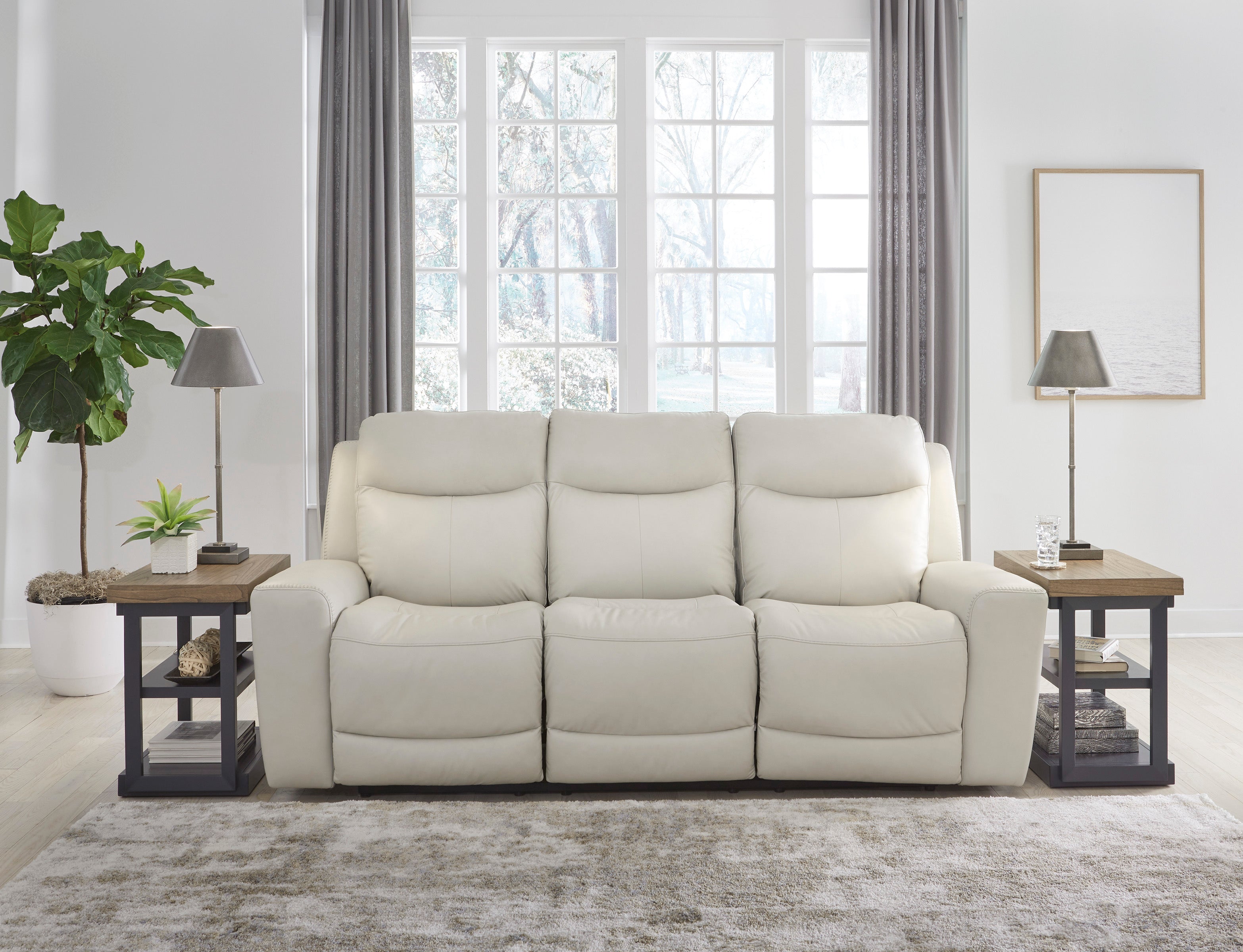 Dunwell Dual Power Reclining Sofa - Coconut – Couch9